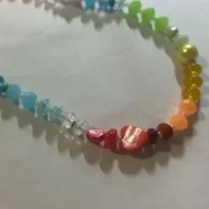 Anthropologie | Jewelry | Anthropologie Rainbow Stone Necklace | Poshmark